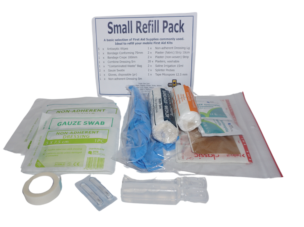 Refill First Aid Kit- Small — Triple One Care